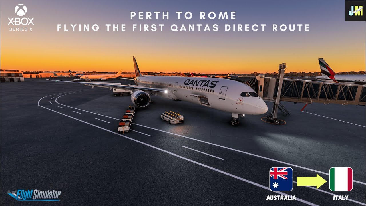 Perth to Rome on Qantas Airline In Honour of the New Destination Added ...