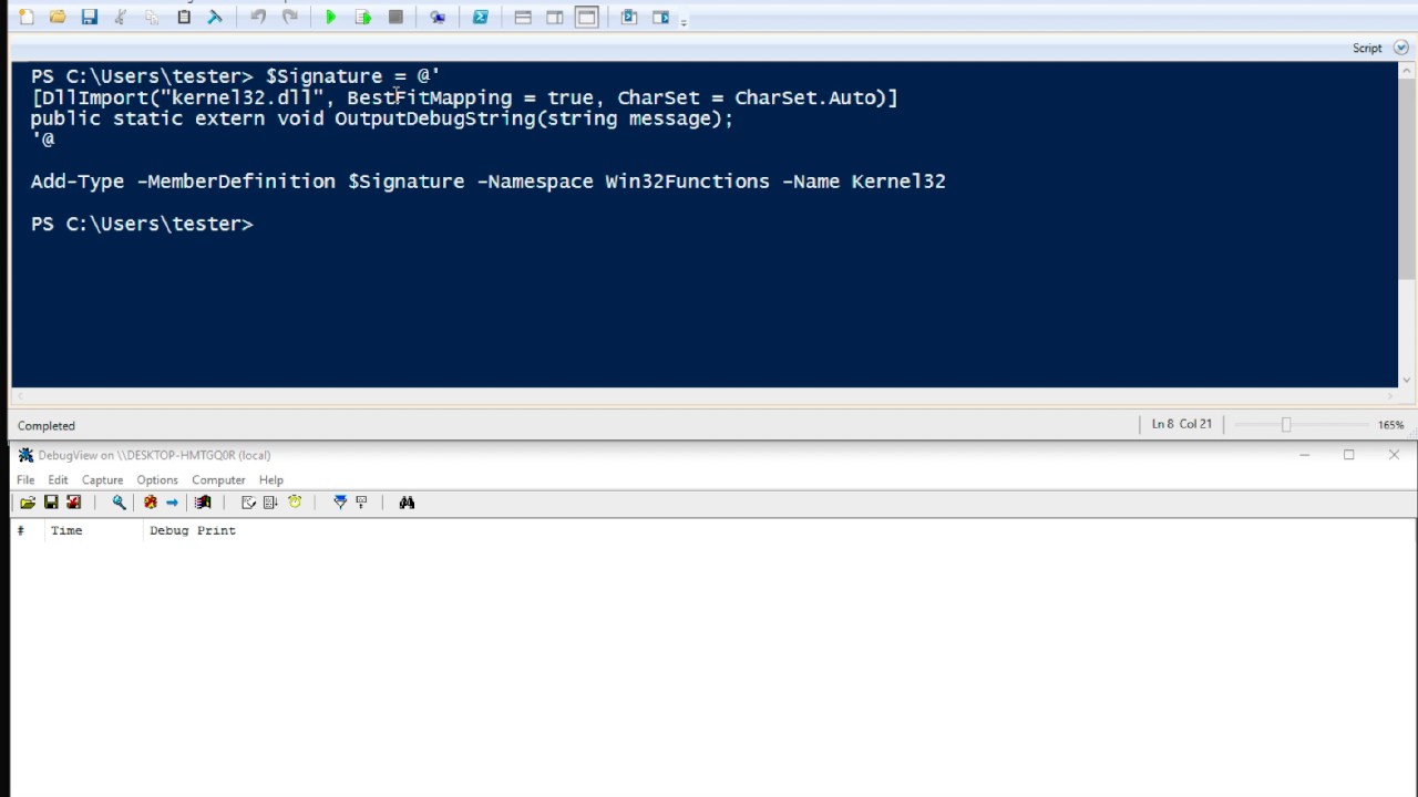 Porting Binary Modules: P/Invoke Example Demo (OutputDebugString)