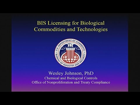 BIS Export Licensing for Biological Commodities and Technology