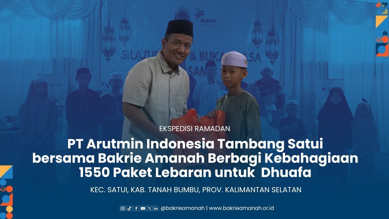 PT Arutmin Indonesia Tambang Satui dan Bakrie Amanah Gelar Kegiatan Satui Berbagi di Ramadan 1446 H