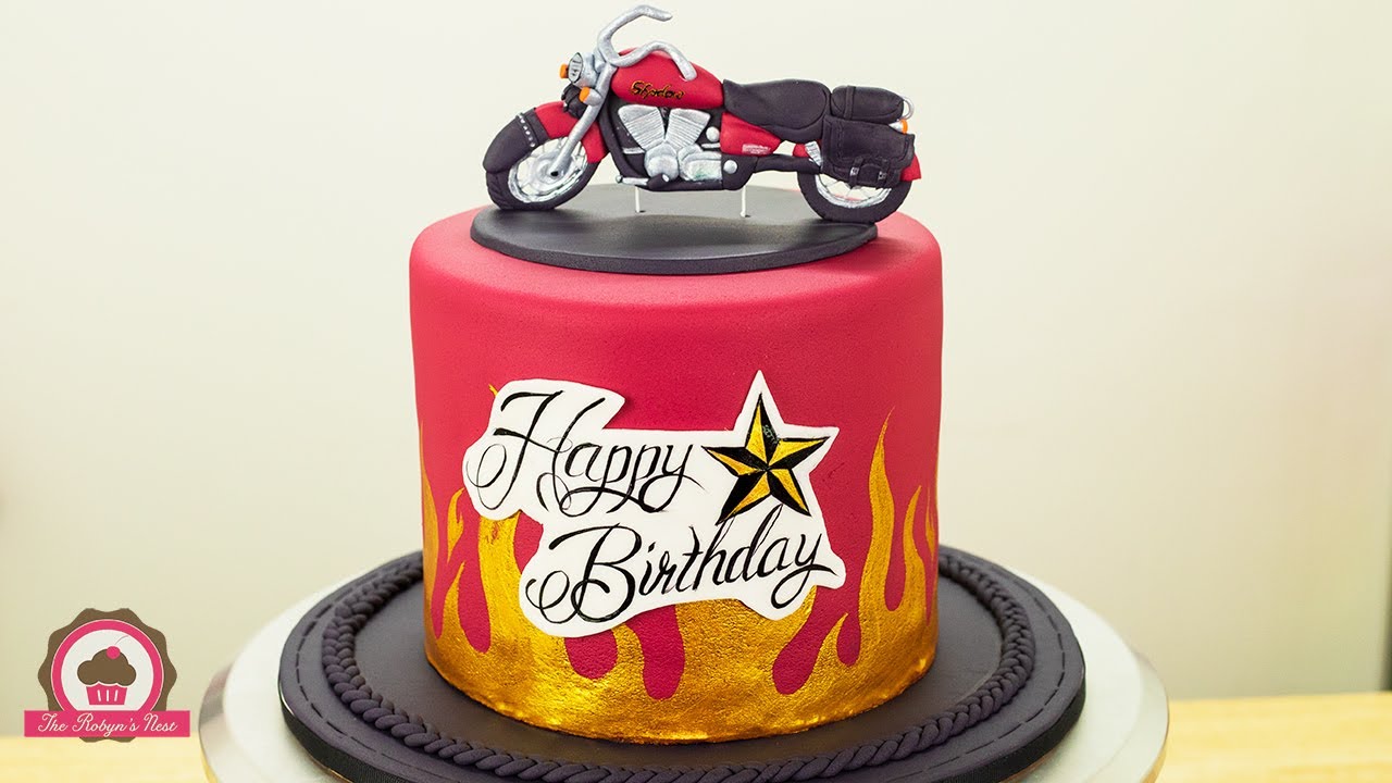Motorcycle Birthday Cake