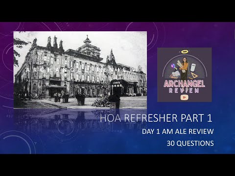 HOA REFRESHER PART 1 (HISTORY OF ARCHITECTURE ALE REVIEW)