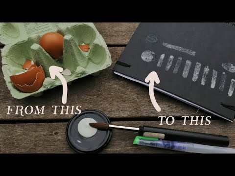 How to make NATURAL WATERCOLORS using EGGSHELLS | White watercolour | botanical colours | Casacaribe