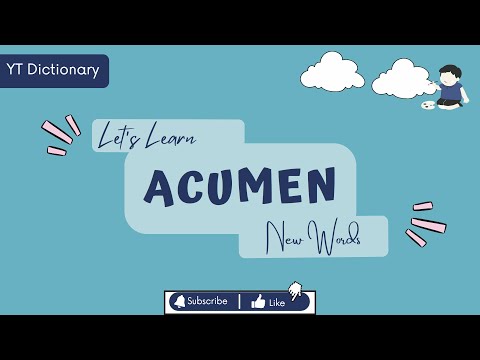 Acumen How to Pronounce? 'Acumen' meaning in English + Urdu | Synonyms | Alphabet 'A' Series #mdcat