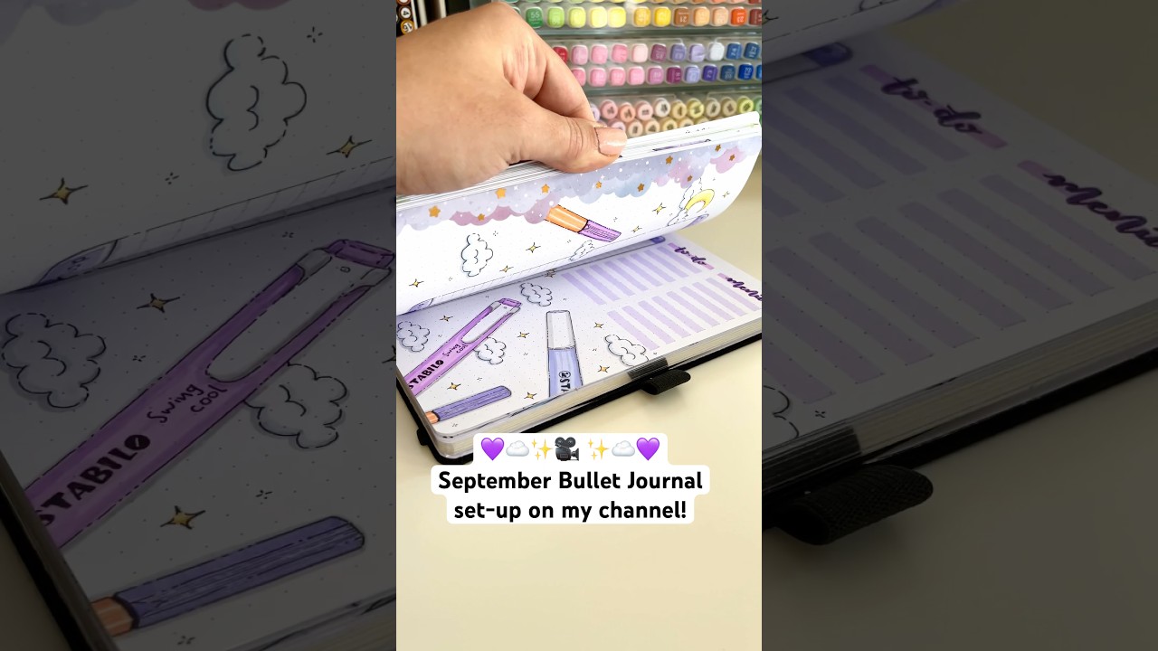 👀💜✨☁️✍️  SEPTEMBER Bullet Journal Sneak Peek - Stationery Heaven - Kawaii Bullet Journal