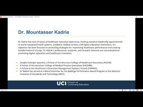 Healthcare and Public Health Analytics Info Session 3-7-24