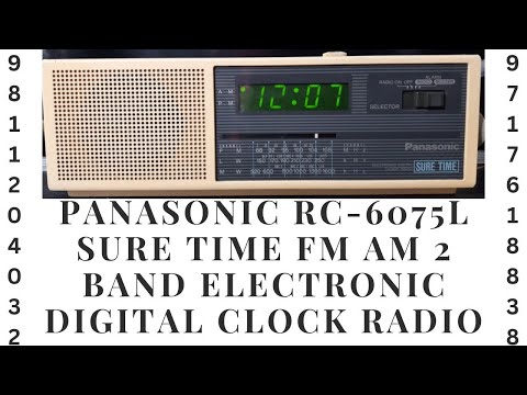 Panasonic RC-6075L Sure Time 9811204032 / 9717618838 FM AM 2 Band Electronic Digital Clock Radio