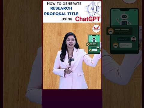How to Generate Research Proposal Title Using ChatGpt | ChatGpt for research paper Writing