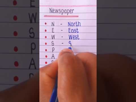 Full Form of newspaper 👍 newspaper full form in English #fullform #newspaper #shorts