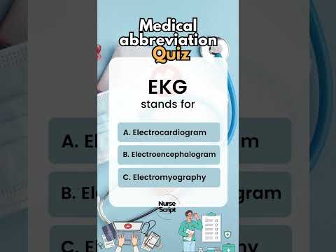 Medical Abbreviation Quiz for Medical/Nursing Students