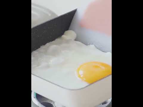Japan White Tamago Tamagoyaki Pan Wooden Handle Square Omelette Pan Non-Stick Frying Pan