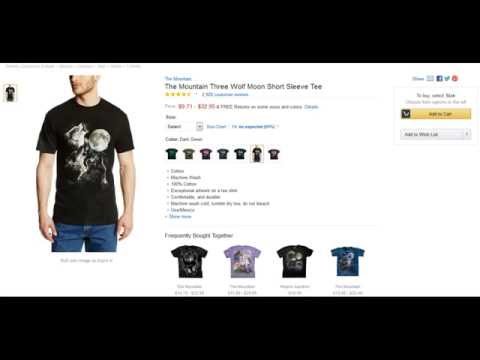Amazon Reviews - The Mountain Three Wolf Moon Tee Shirt