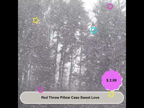 Red Throw Pillow Case Sweet Love
