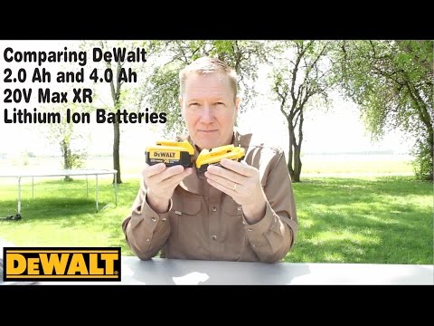 #DEWALTtough 2.0Ah and 4.0Ah Batteries Compare and Contrast: By John Young of the Weekend Handyman