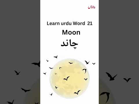 Moon in Urdu chand #urdu #urdulearn #learning #pakistan #language #travller #trending #shorts #short