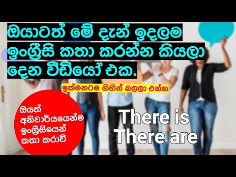 There is/ There are |Spoken English | English Grammar In Sinhala| English Lesson
