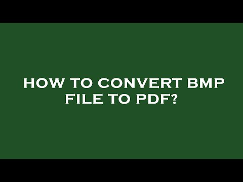 How to convert bmp file to pdf?