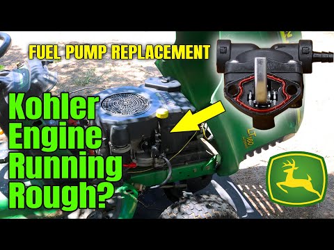 John Deere LT160 Hard to Start? Fuel Pump Replacement (Kohler 16HP Fix)