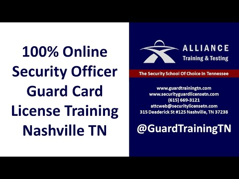 Online Unarmed Security Officer Guard Card License Training TN @GuardTrainingTN #securityguard