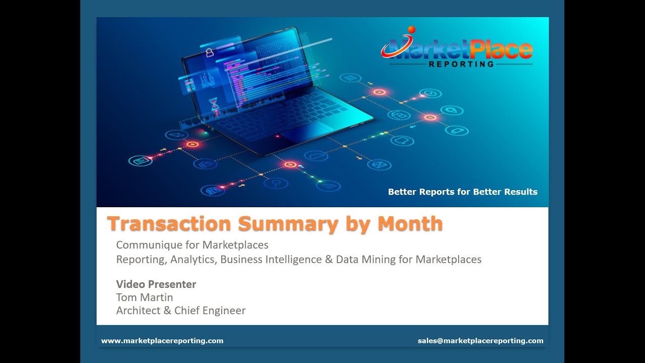 Transaction Summary by Month report for Amazon Settlements