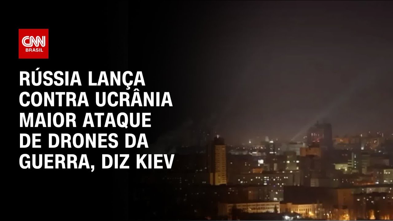 Rússia lança contra Ucrânia maior ataque de drones da guerra, diz Kiev ...
