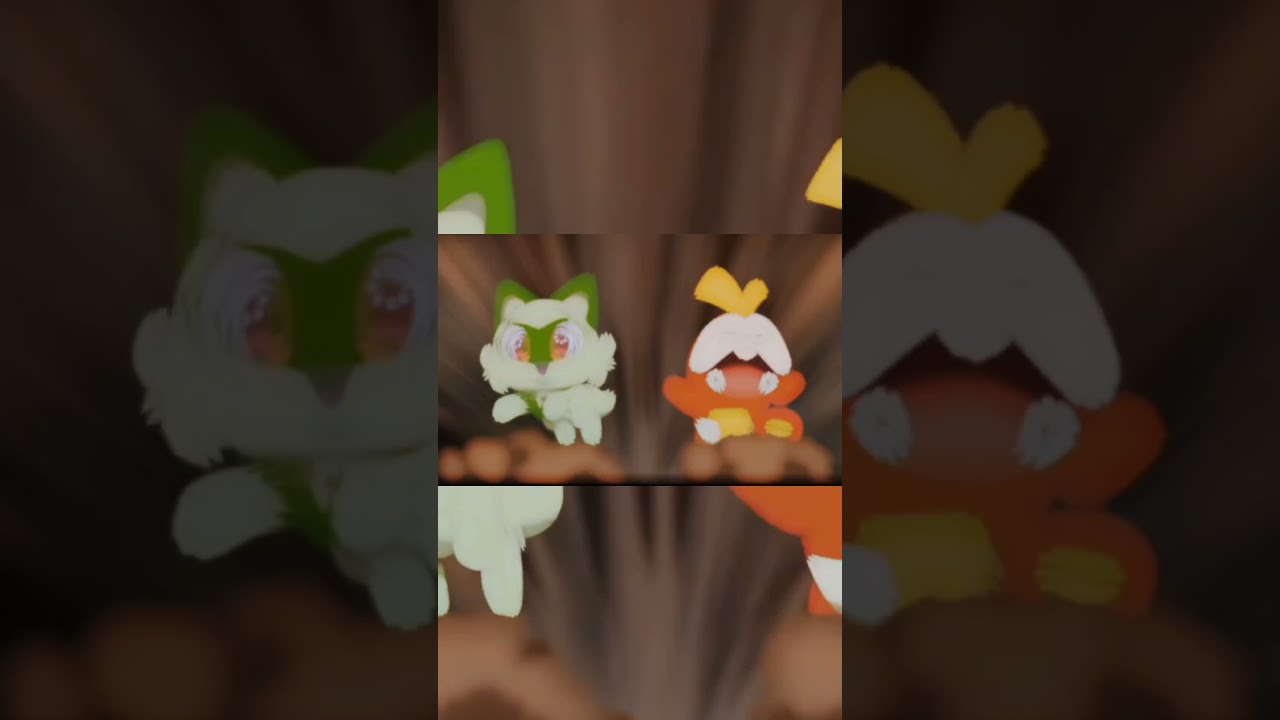 sprigatito and fuecoco cute moments....💫✨ #pikachu #pokemon #shortvideo #ashketchum