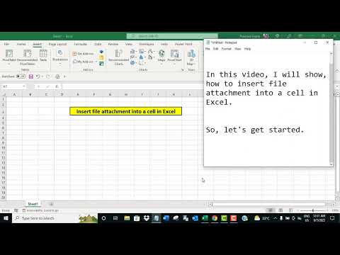 Insert file attachment into a cell in Excel