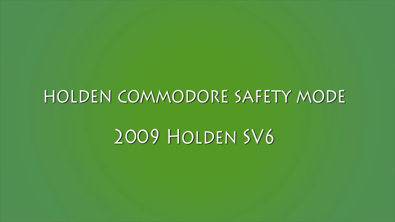 Holden Commodore SV6 2009 Safety Mode - Check Engine Warning!
