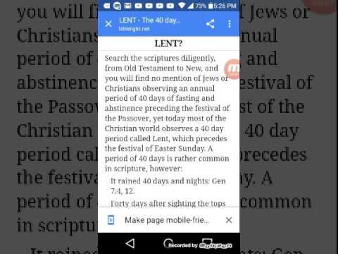 LENT IS NOT BIBLICAL