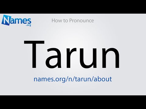 How to Pronounce Tarun