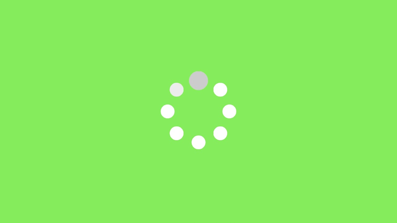 Loading animated icon Green Screen || Copyright Free
