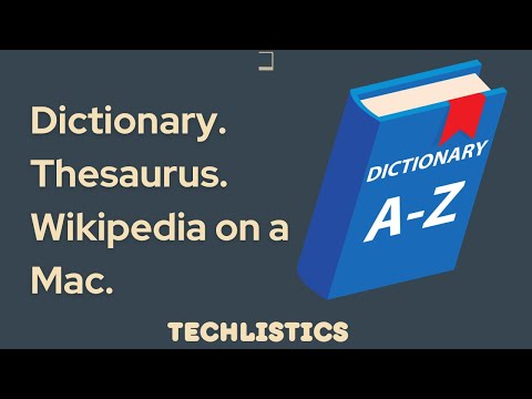 How to Activate the Dictionaries, Wiki, & Thesaurus on a Mac.