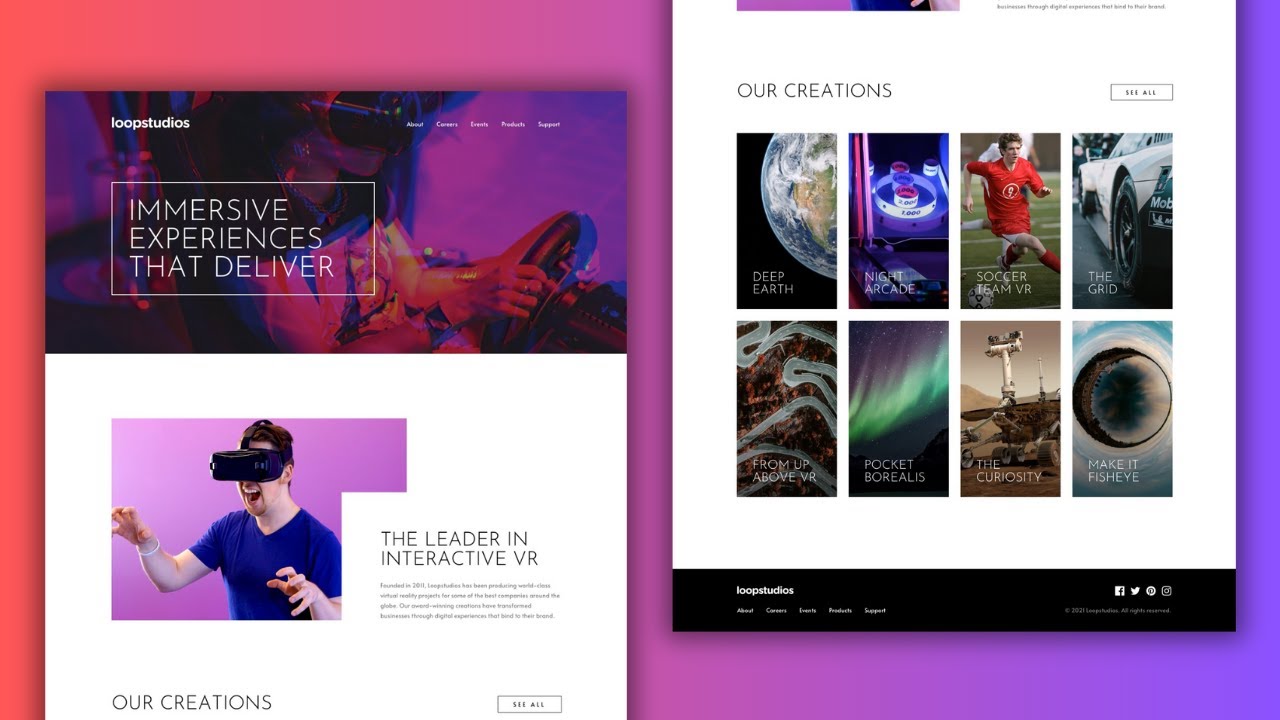 Loopstudio Landing Page | Html, CSS and Javascript
