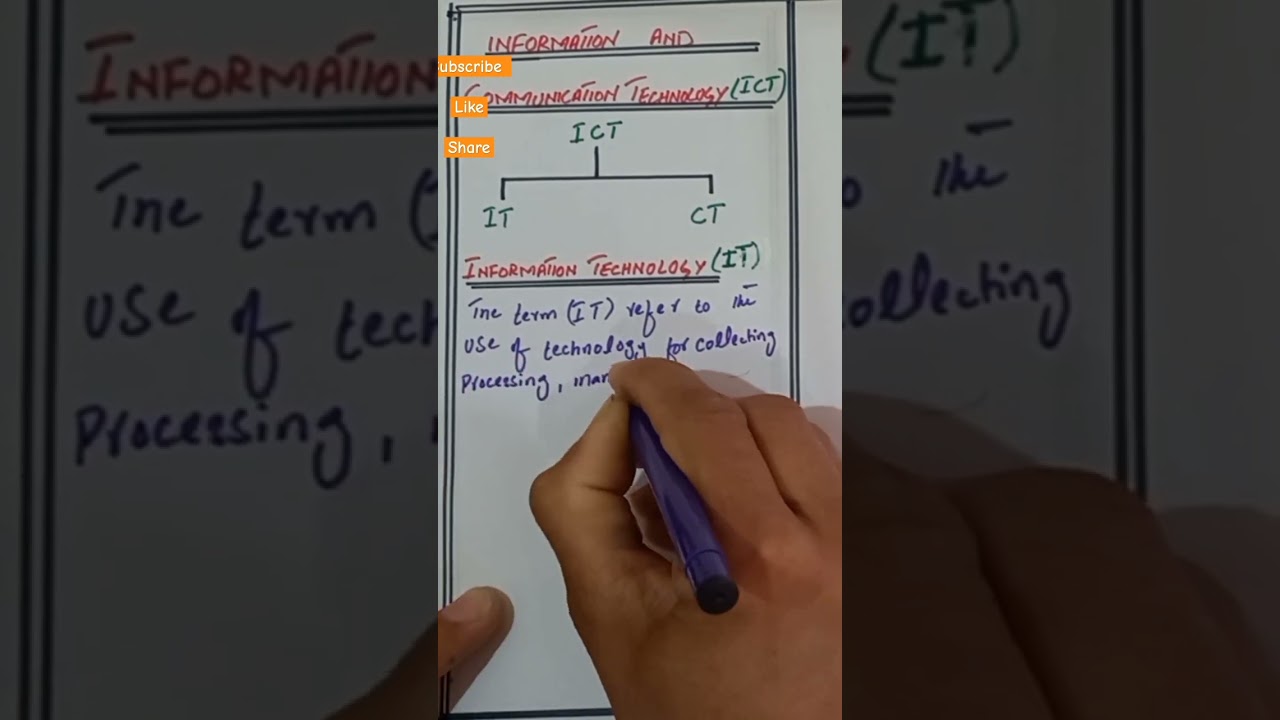 define ICT | define Information technology (IT) | Define communication technology (CT) #physics