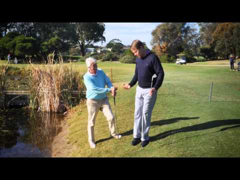 Rules of Golf - Ball Rolls Backwards Into Lateral Water Hazard (Red Stakes)