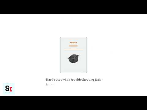 How To Hard Reset BIXOLON SRP-330III POS Printer (Fix Print, Power Or Connection)