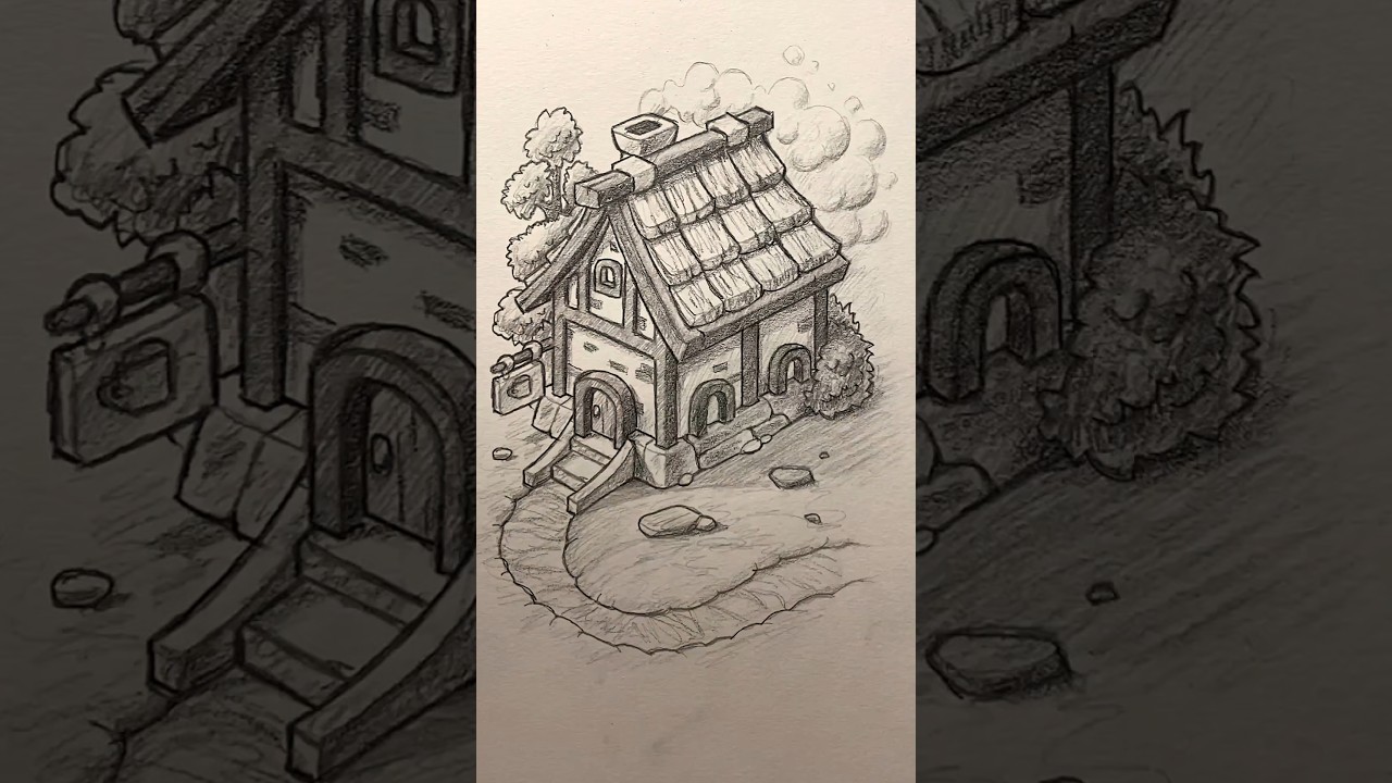 Tavern drawing #art #sketch #isometric