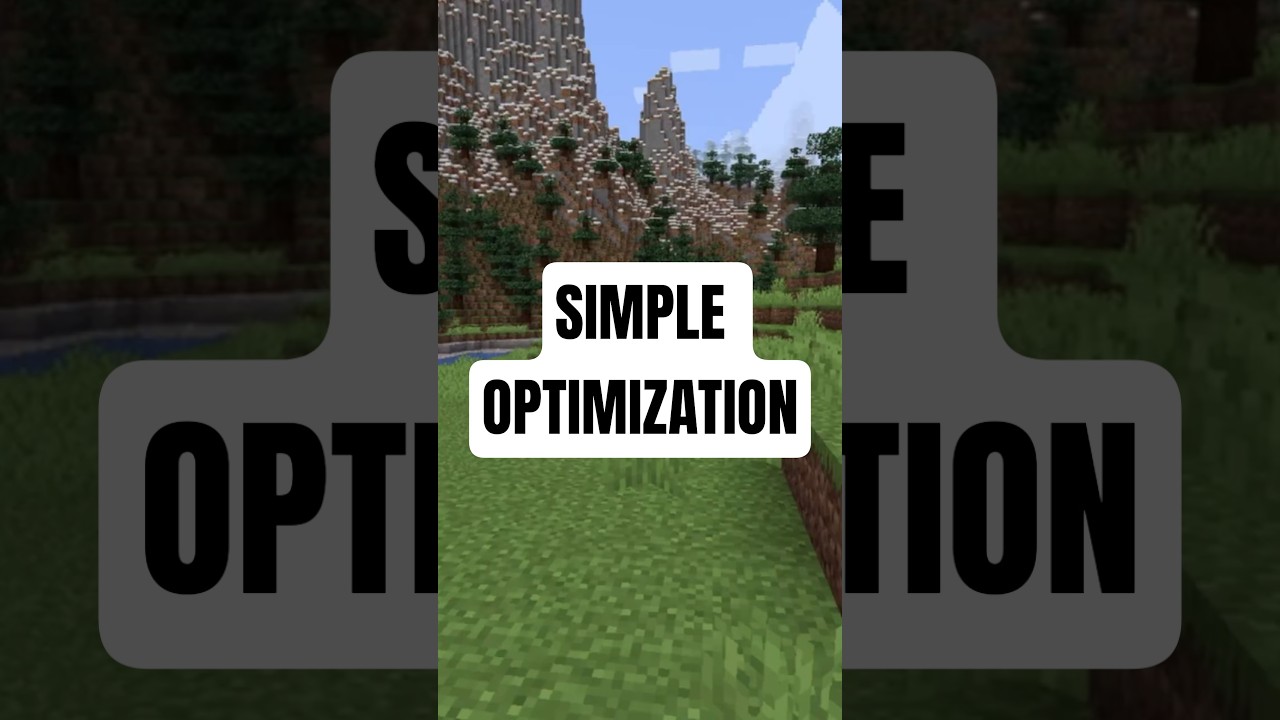 1 simple trick to optimize your Minecraft server #minecraft #minecraftserver #smp #funny