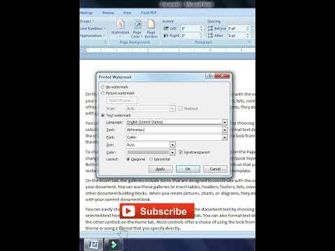 How to add a watermark in Word