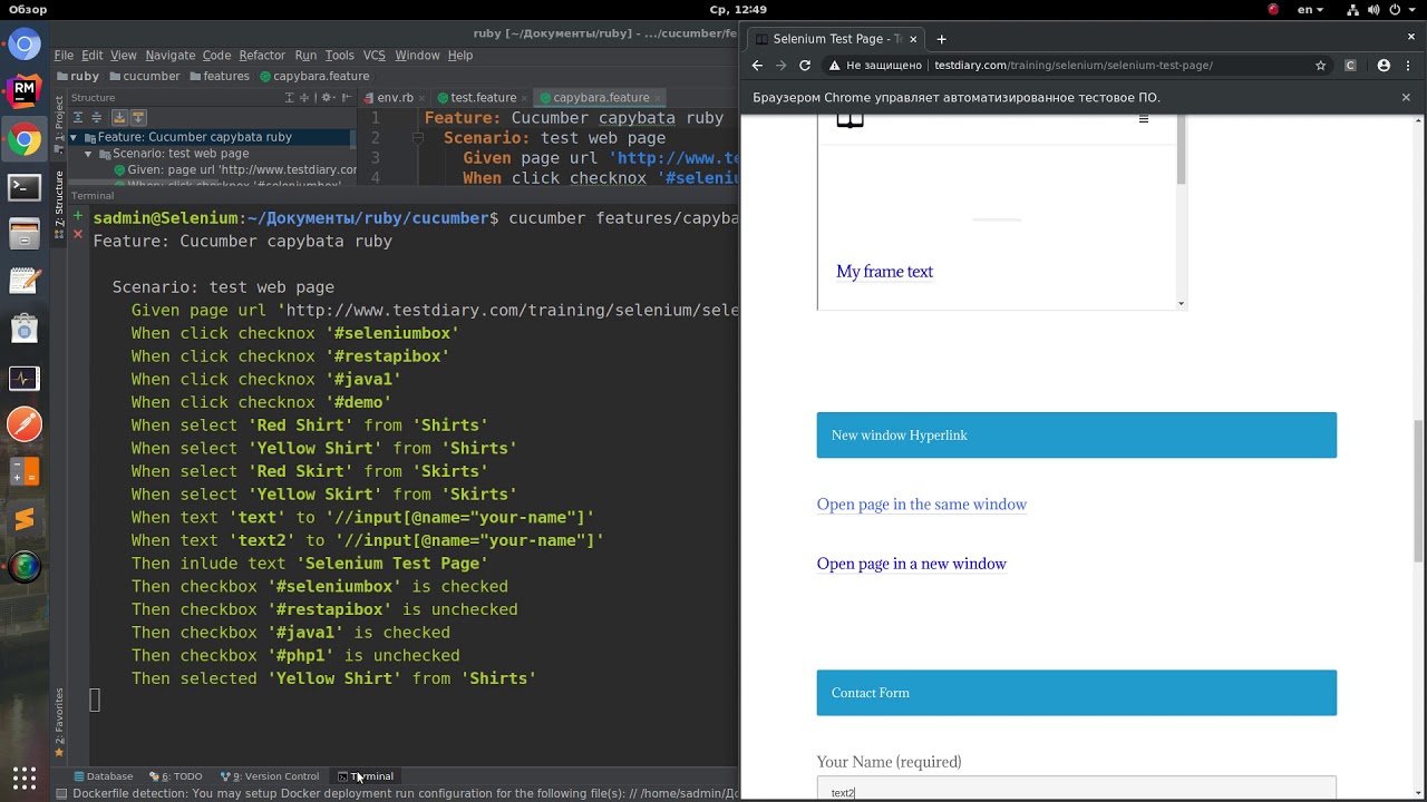 cucumber capybara ruby chrome