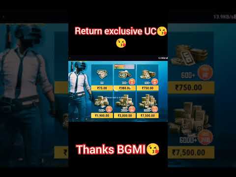 I Got 780UC IN 380RS Return Exclusive Free UC thanks BGMI π#shorts #viralshorts #bgmi #thanks
