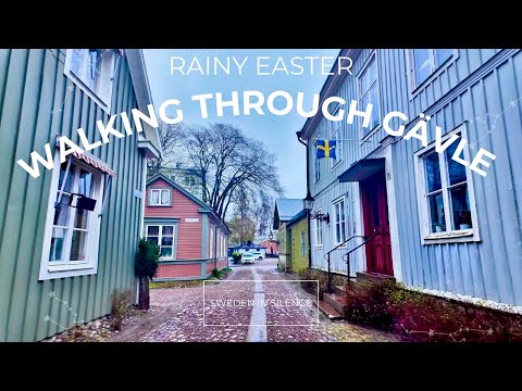 Walking Through Gävle on a Rainy Easter – Sweden in Silence 🇸🇪