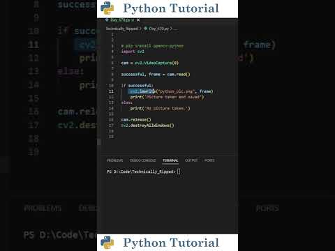 Take Webcam Photos with Python | Python Tutorial
