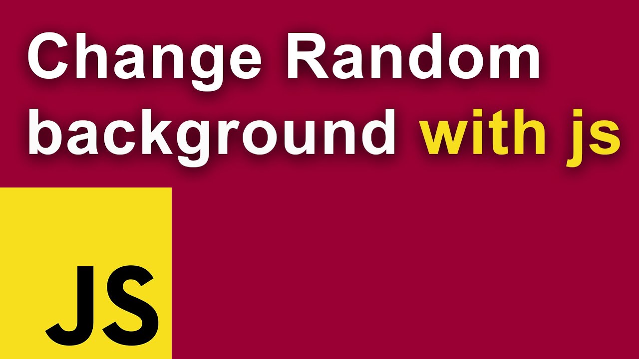 change random background color with vanilla javascript
