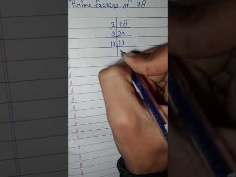 Prime factors of 78 #shorts