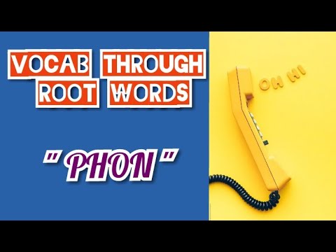 VOCAB THROUGH ROOT WORDS "PHON" #StayHome #Learn #Withme