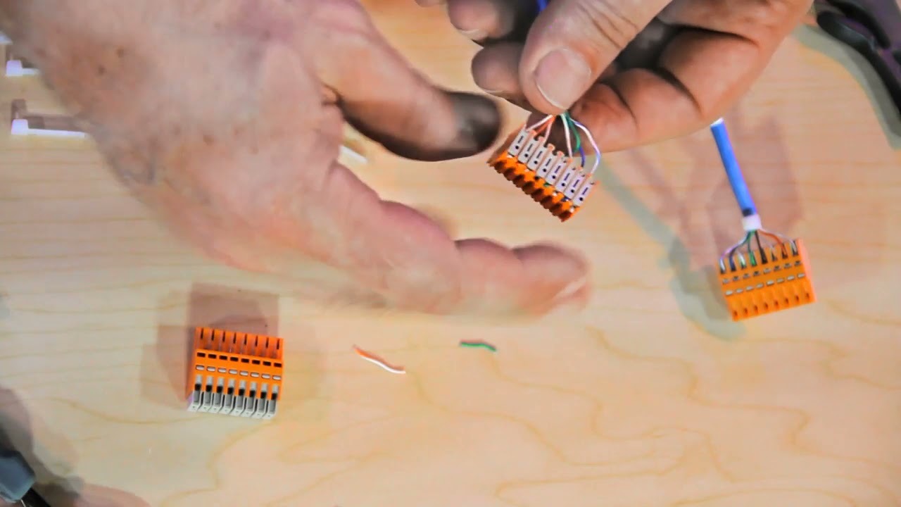 Termination and wiring practices for DMX over ethernet cable using and IDC