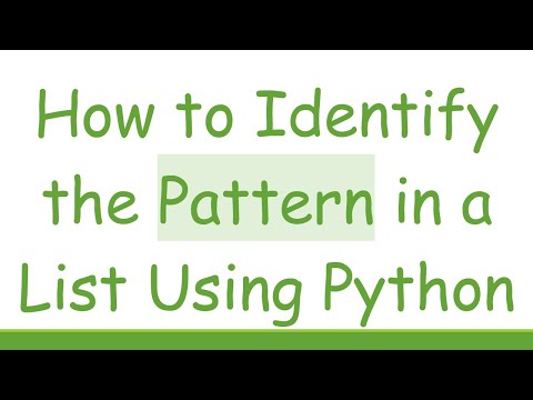 How to Identify the Pattern in a List Using Python