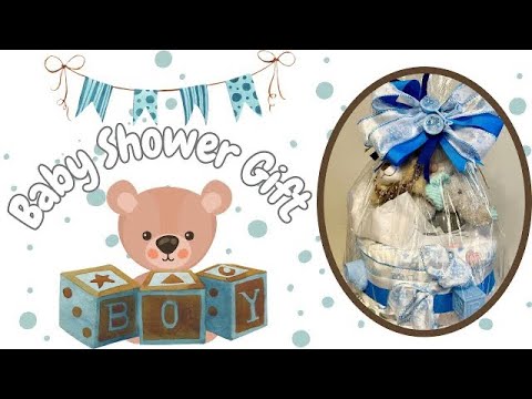 Baby Shower Gift Idea | Diaper Cake #babyboy #babyshower #babygift #walgreens #clearanceitems #gifts