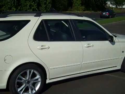 SOLD-2007 Saab 9-5 Sport Combi Aero White Tim 'Smitty' Smith V1951